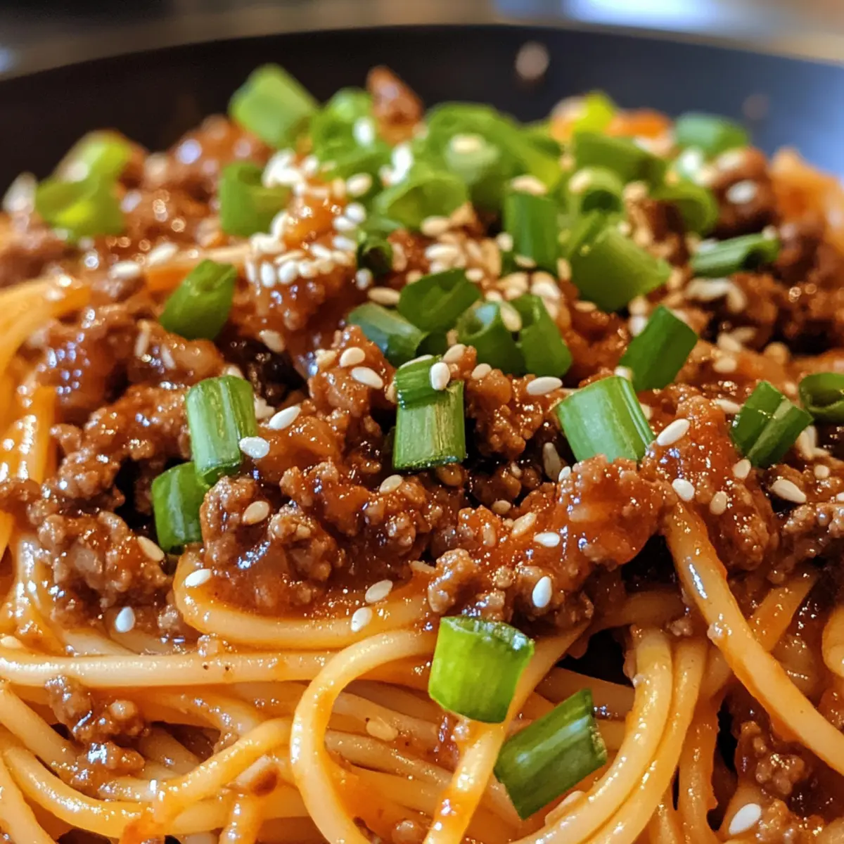 Quick and Delicious Asian-Style Ground Beef Spaghetti Dish