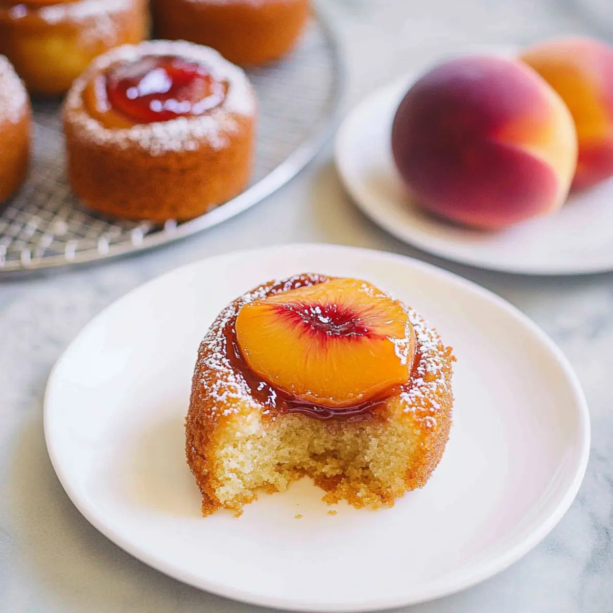 Irresistibly Sweet Peach Upside Down Mini Cakes to Savor