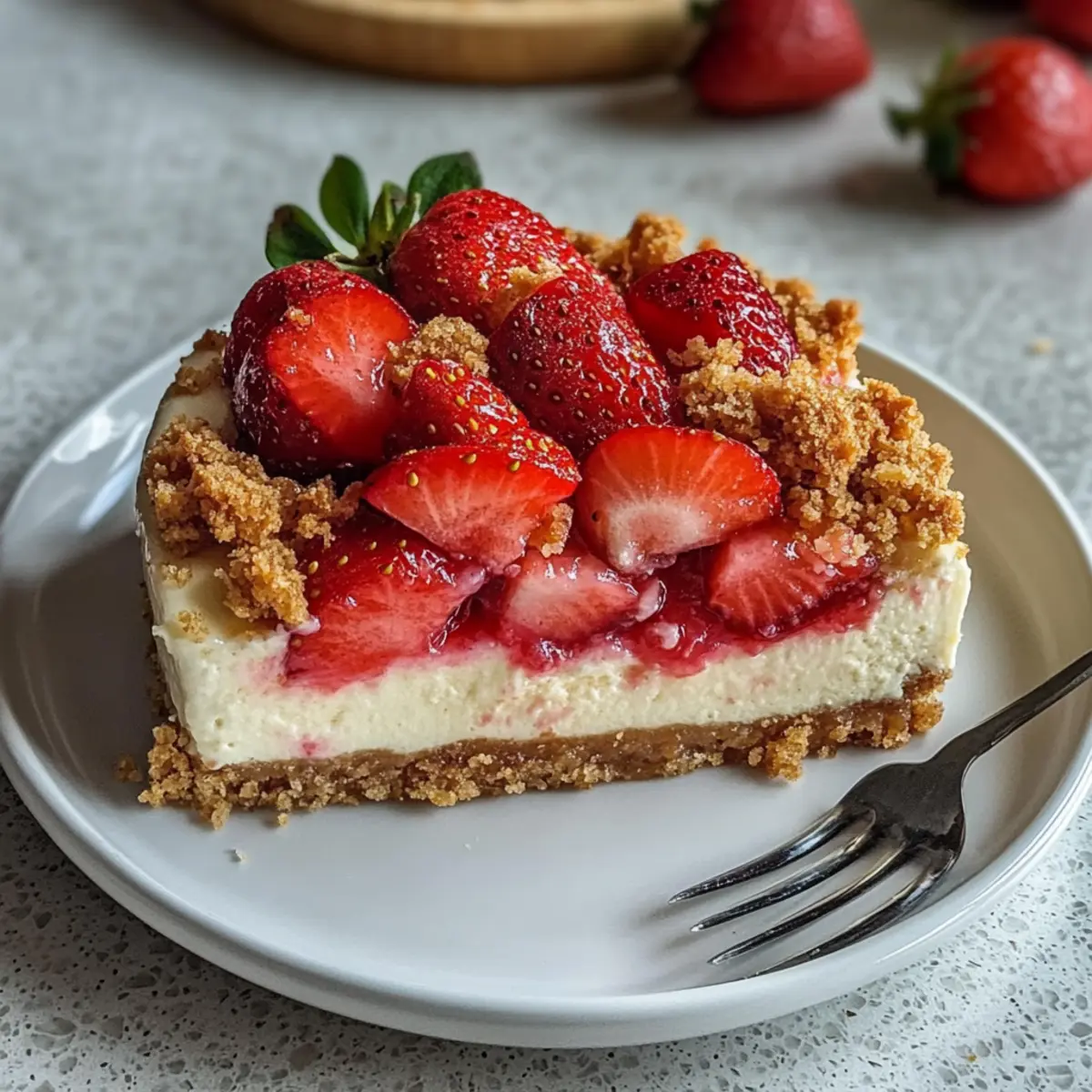 Irresistible Strawberry Crumble Cheesecake for Sweet Moments