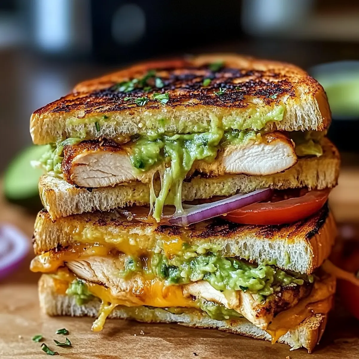 Irresistibly Cheesy Chicken Avocado Melt Sandwich Recipe